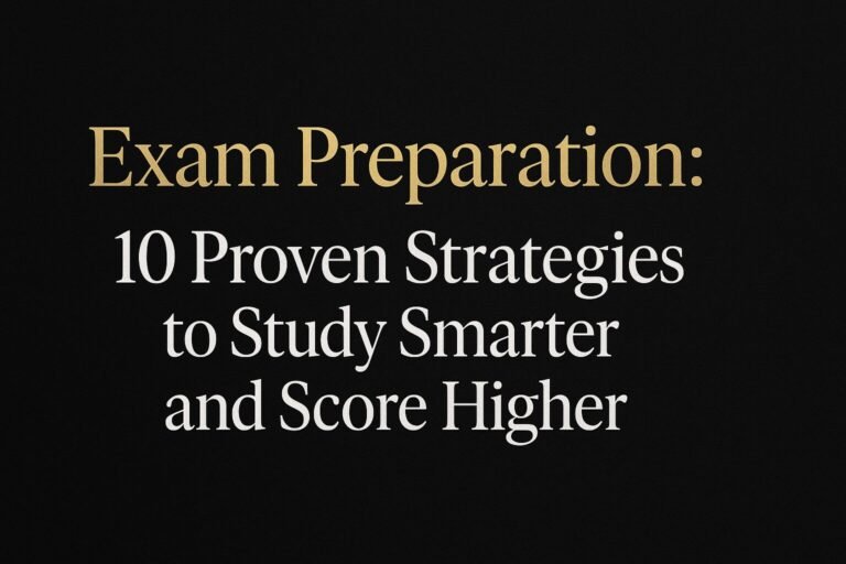 Exam Preparation: 10 Proven Strategies to Study Smarter and Score Higher